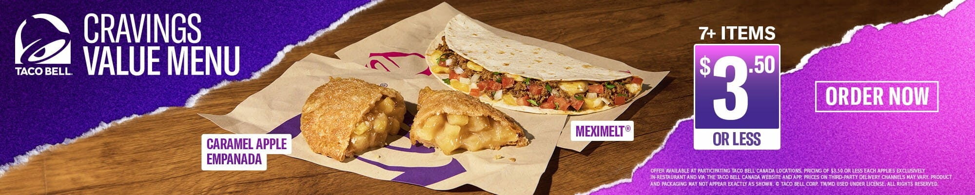 [Taco Bell] Cravings Value Menu throwback items: Meximelt $3.49 ...