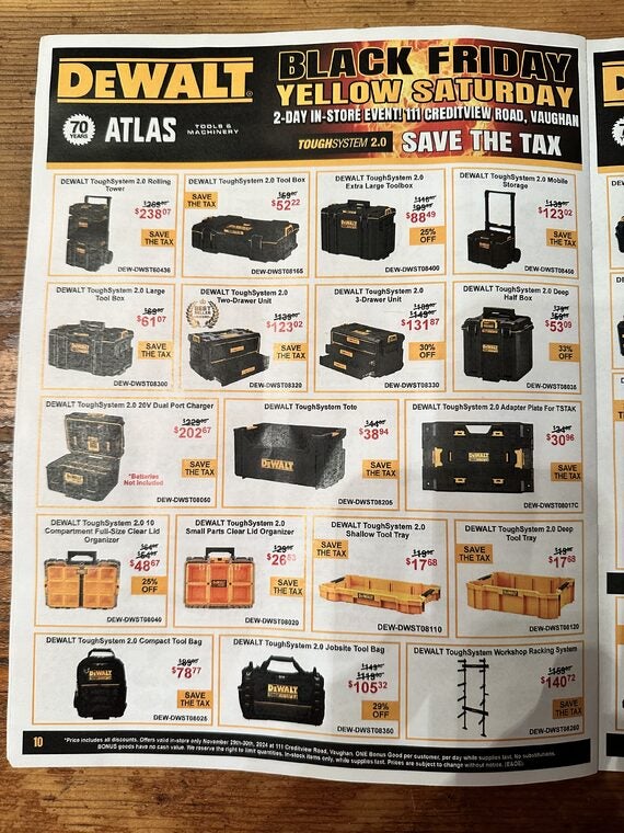 [Atlas Tools] [Black Friday] Atlas Tools - DEWALT BF Flyer - instore ...