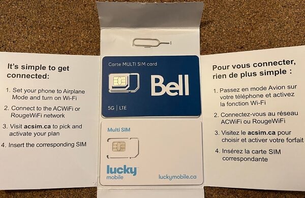[Air Canada] Free Bell and Lucky Mobile SIM card on transborder Air ...