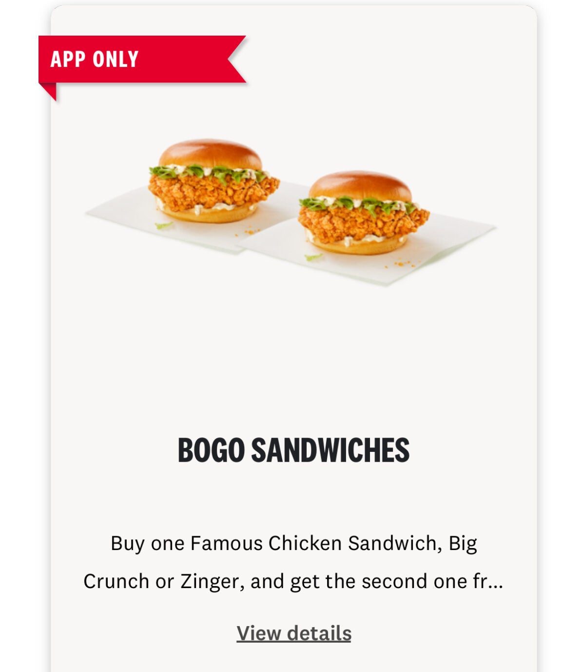 [KFC] BOGO Sandwiches - App Only! - RedFlagDeals.com Forums