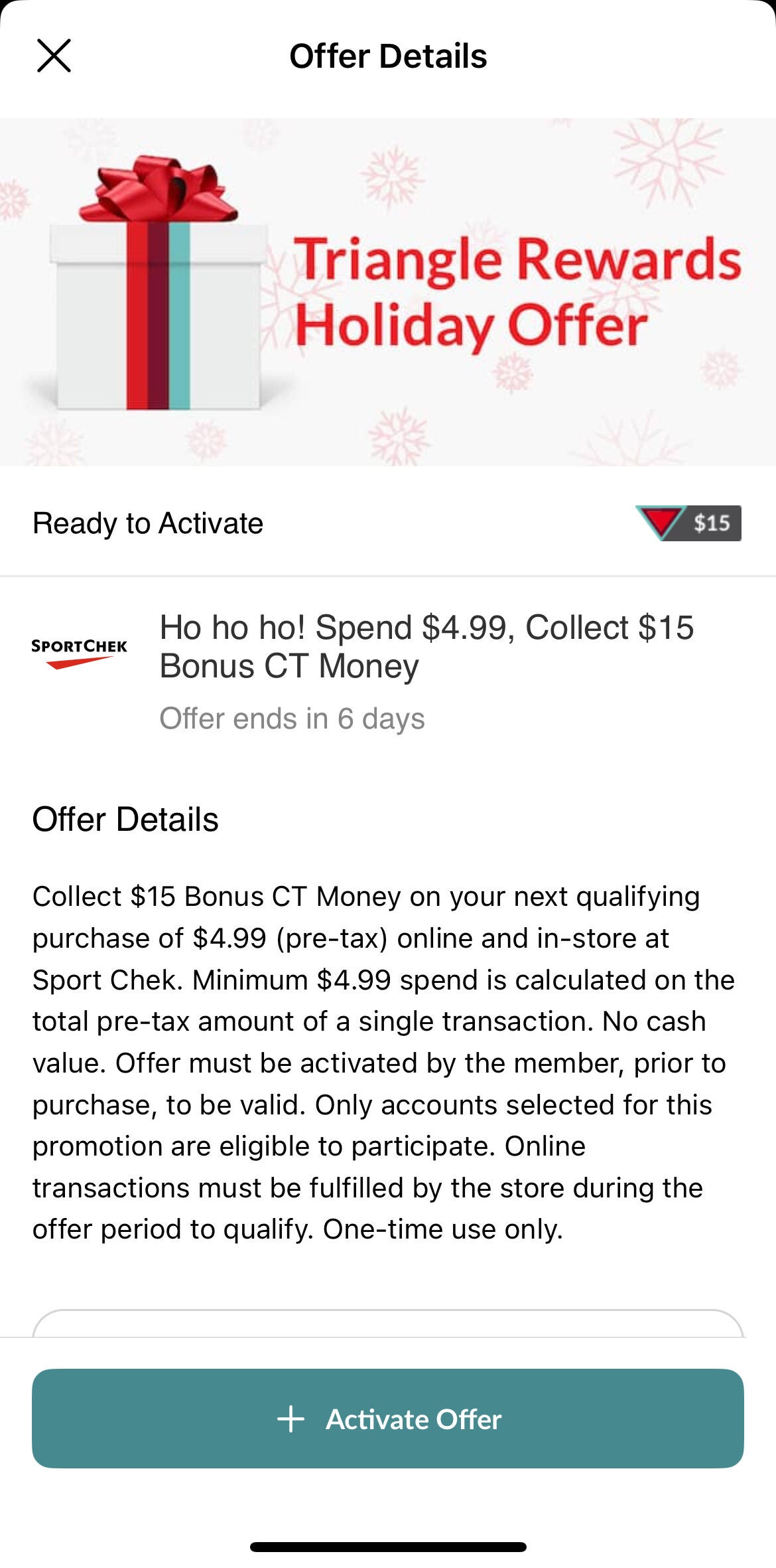 [Canadian Tire] Triangle Rewards Ho Ho Ho Offer is Back! Spend $4.99 ...