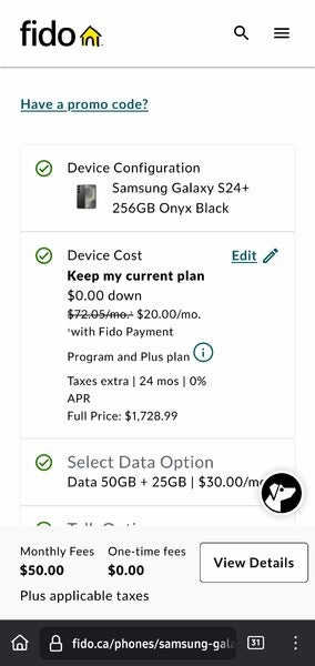 [Walmart] Fido and Rogers is offering Samsung S23+ 256GB for $10/month ...
