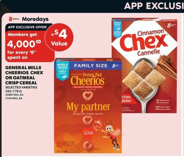 [Loblaws] Buy 2 General Mills Family Size Cereal ($6 ea), Get Free 4L ...