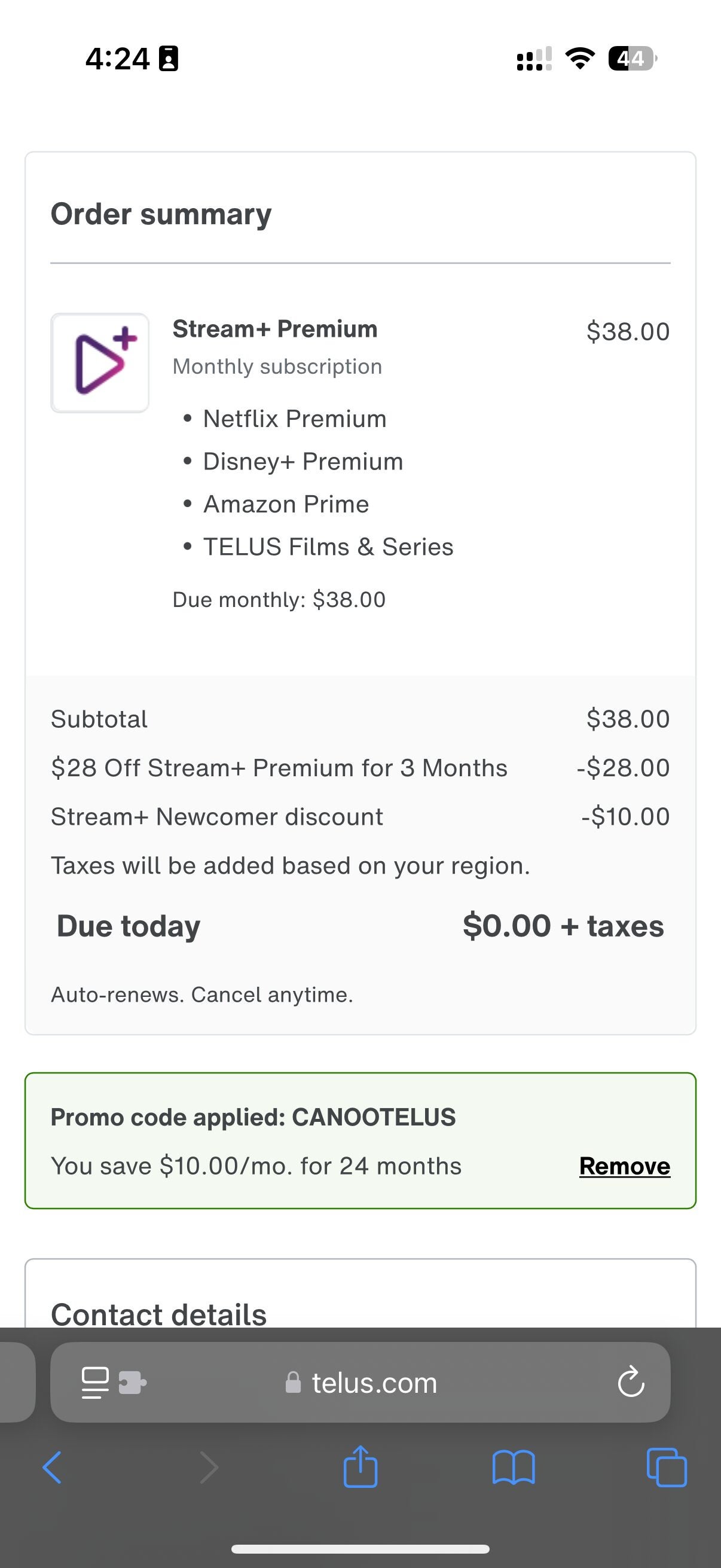 [Telus] Stream+ Premium for FREE 3 months - RedFlagDeals.com Forums