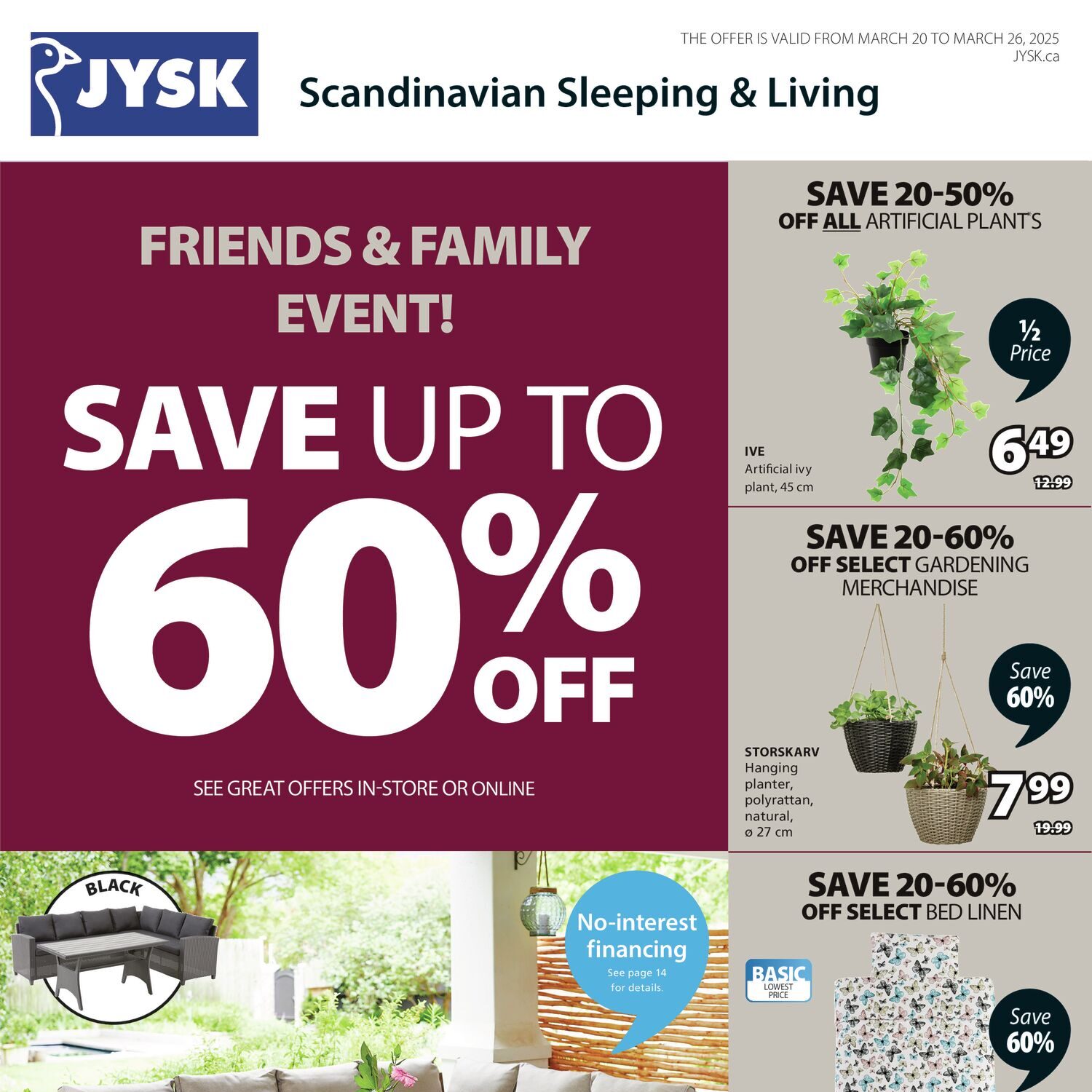 JYSK Weekly Flyer - Weekly Deals - Friends & Family Event - Mar 20 – 26 ...