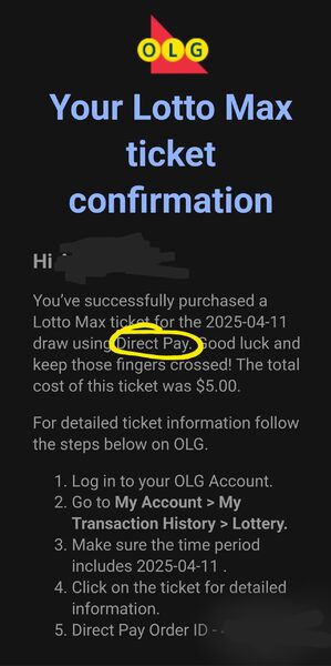 OLG Direct Pay (buy lottery tickets with credit card and no cash ...