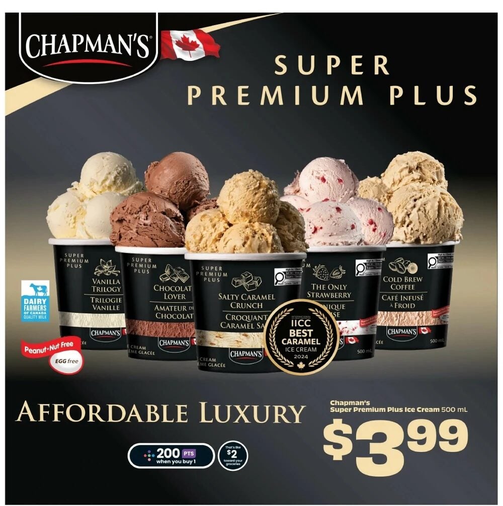[Fresh Co] Chapman's Super Premium Plus Ice Cream 500ml $3.99 + 200 ...