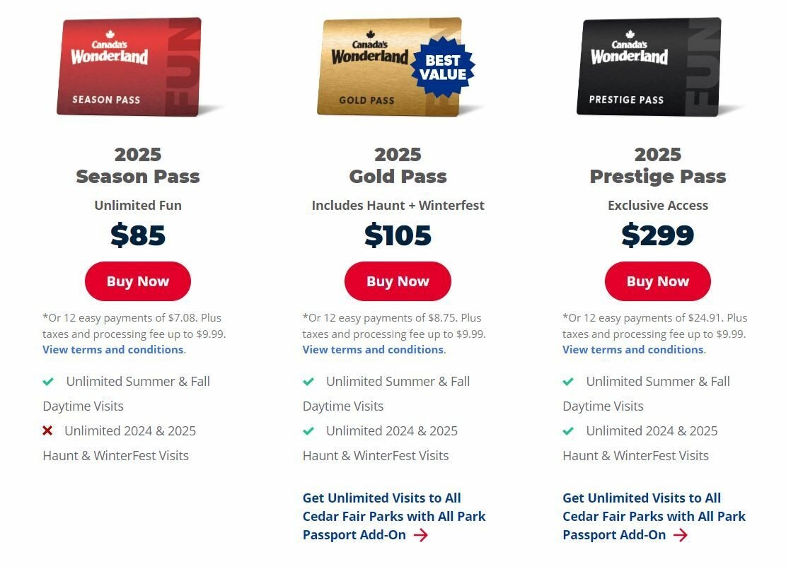 [Canada's Wonderland] Canada's wonderland season pass 2026 - Page 14 ...