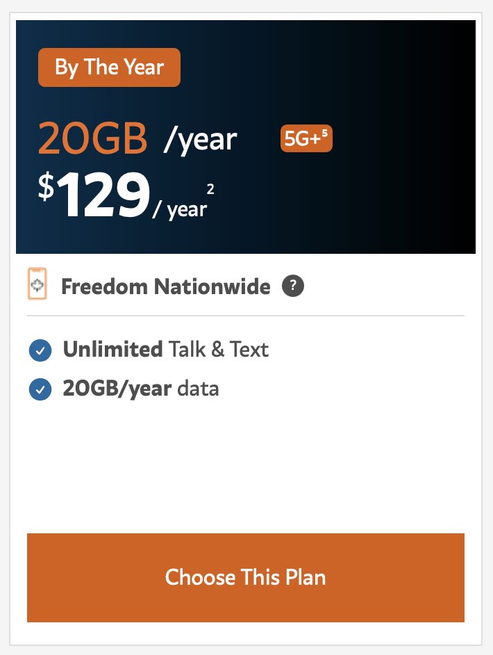 [Freedom Mobile] New Prepaid Annual Plans $129 20GB 5G+ $159 40GB 5G ...