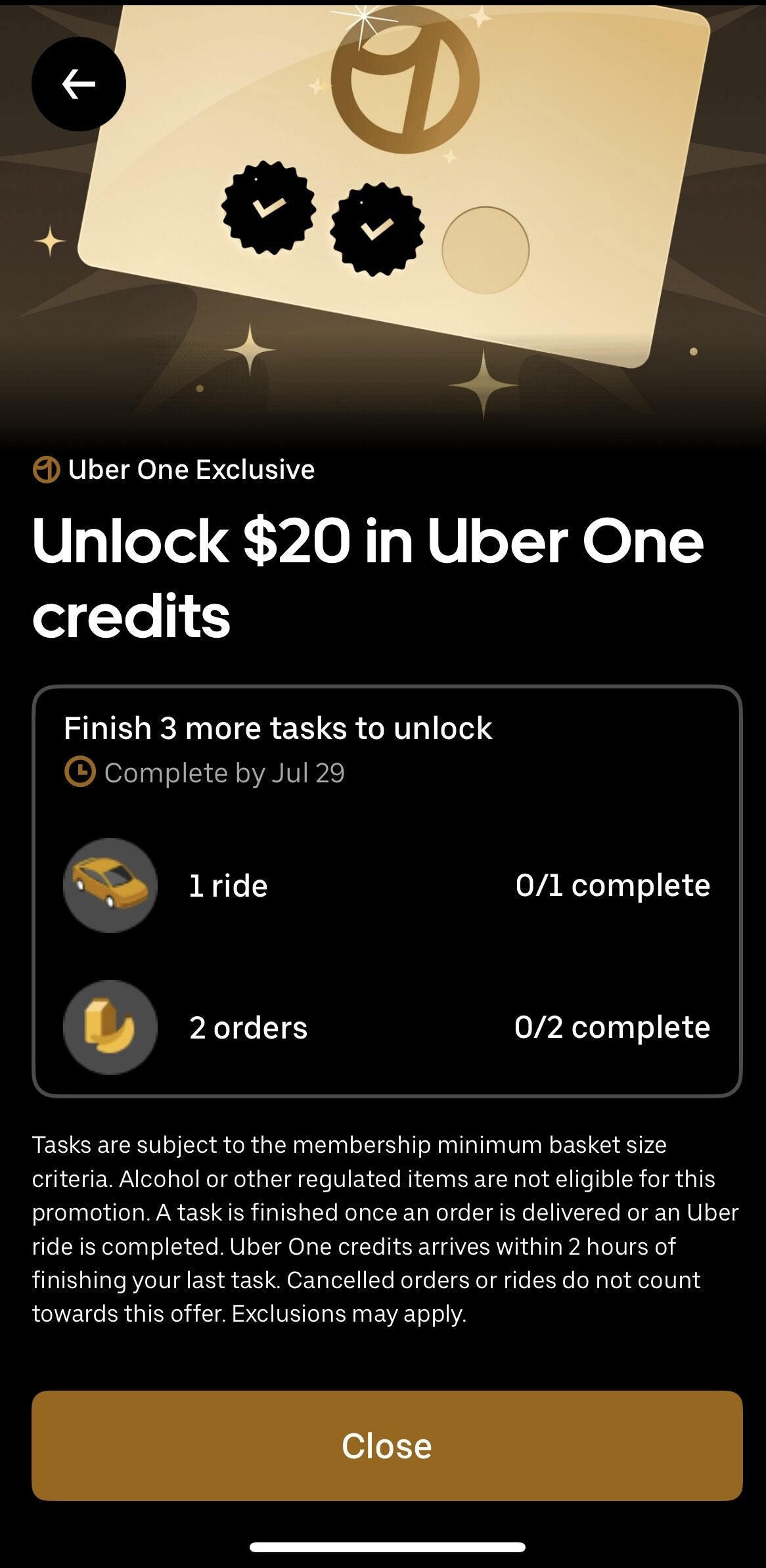 [Uber Eats] $20 uber cash credit for completing 3 tasks- YMMV ...