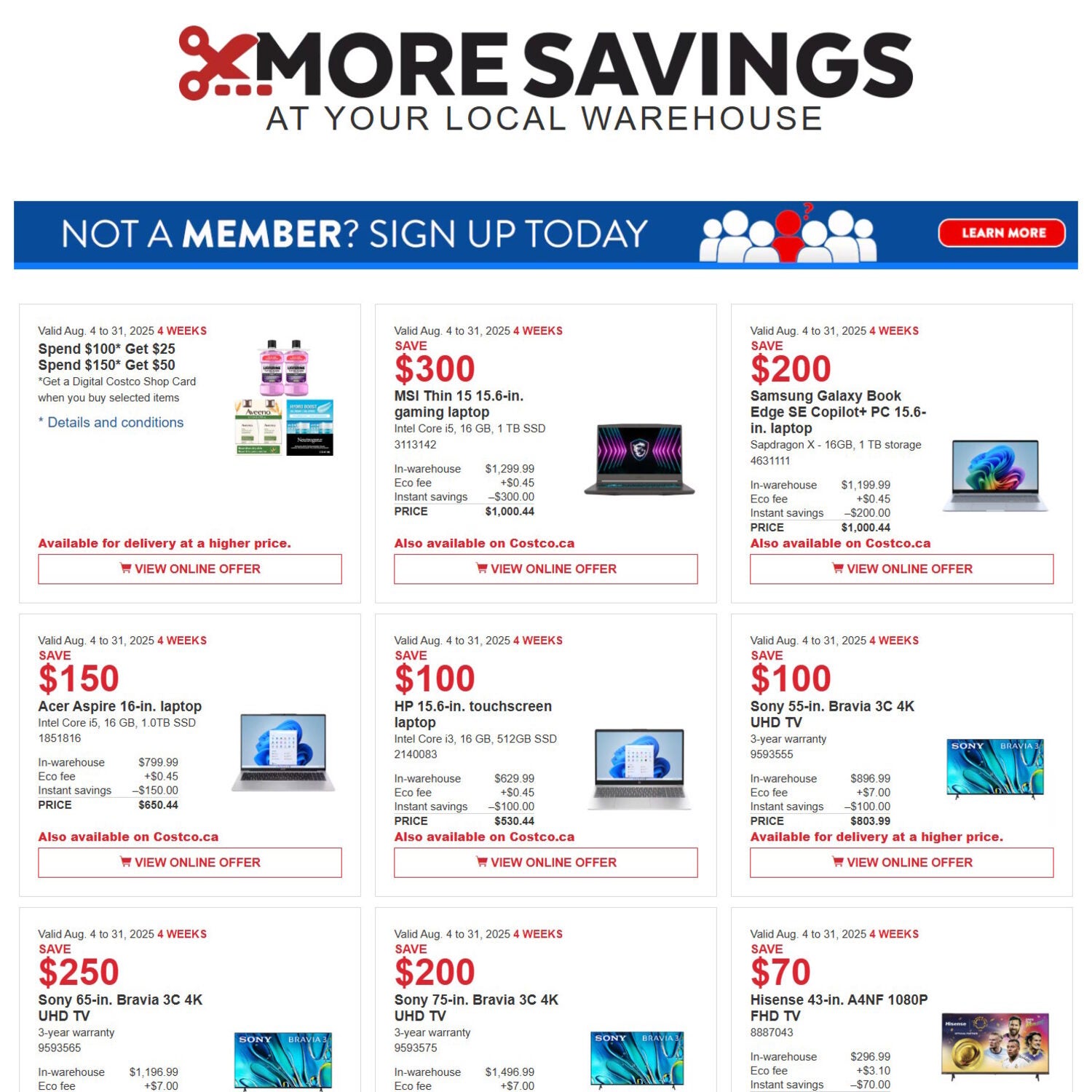 Costco Weekly Flyer - More Savings (SK) - Aug 4 – 31 - RedFlagDeals.com