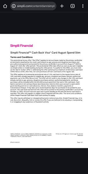 [Simplii Financial] Simplii Cash Back Visa - Double the cash back on ...