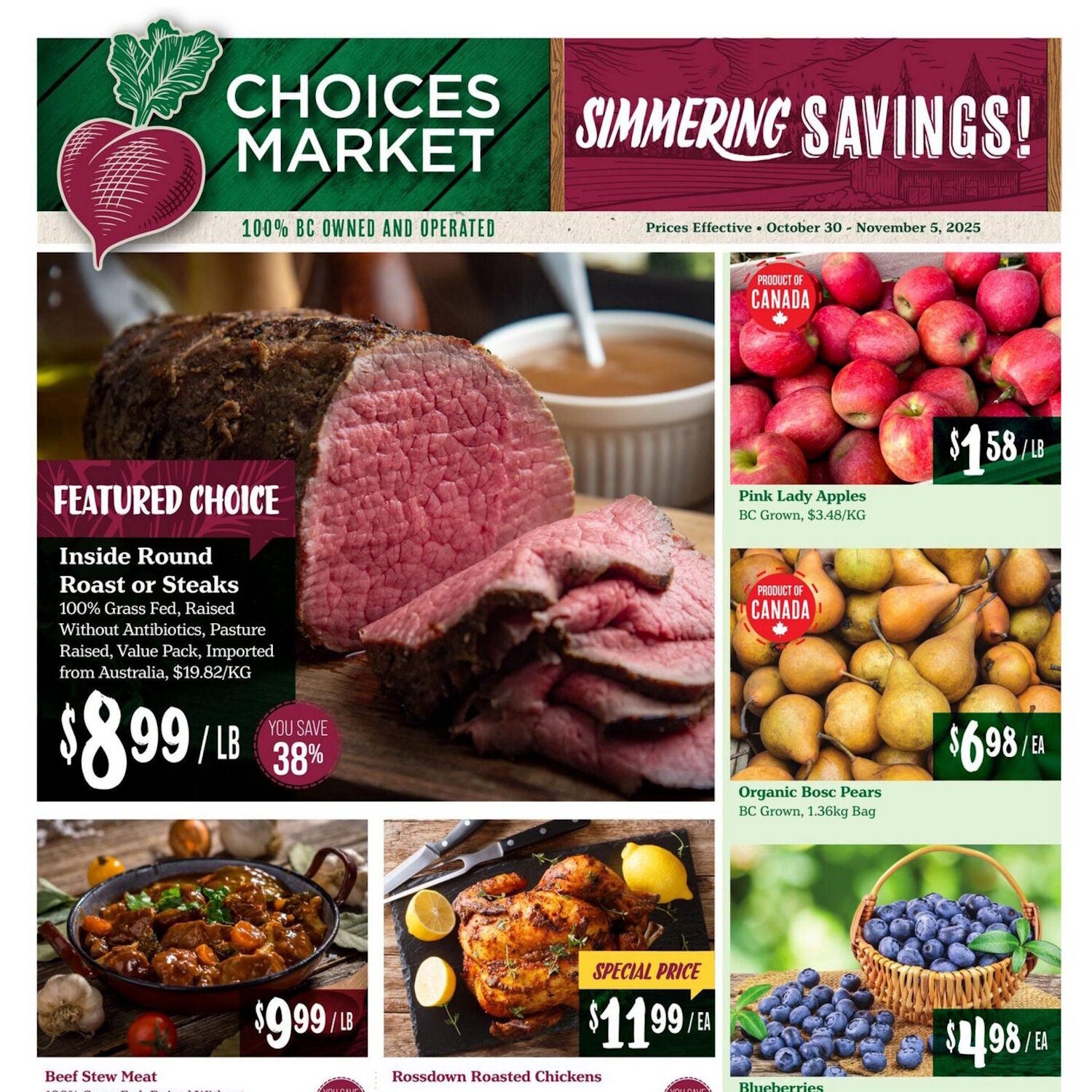 Choices Markets Weekly Flyer - Weekly Choices - Simmering Savings - Oct ...