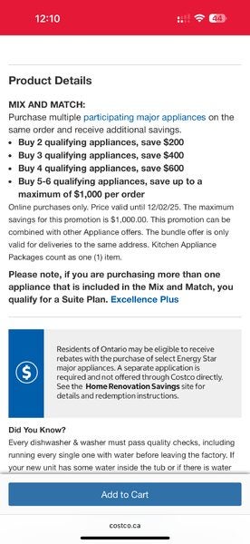 [Costco] Mix & Match on Appliance - Savings UPTO $1000 when you ...