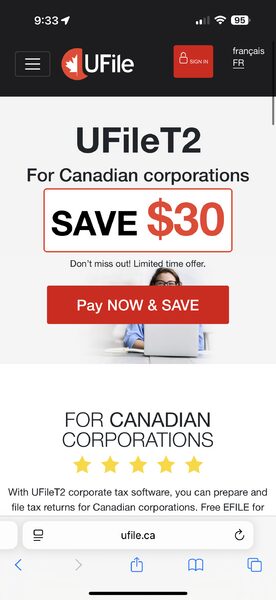 [Ufile.ca] UFile - T2 tax filing - 179$ (30$ off) - RedFlagDeals.com Forums