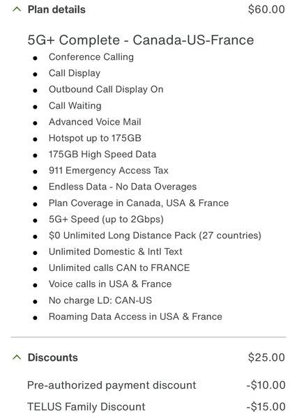 [Telus] Telus Winback $35 60GB 5G+ Unlimited CAN/US/Mex - Page 35 ...