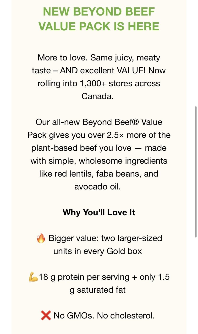 Beyond Meat “Beyond Beef” Value pack - $4 off coupon - RedFlagDeals.com ...