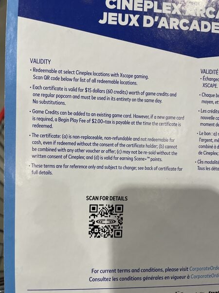 [Costco] Cineplex Gift Card at Costco: 5 Medium Popcorn & $75 Gaming ...