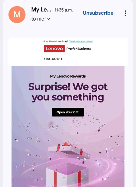 [Lenovo Canada] Lenovo Rewards - Surprise! We got you a gift - Check ...