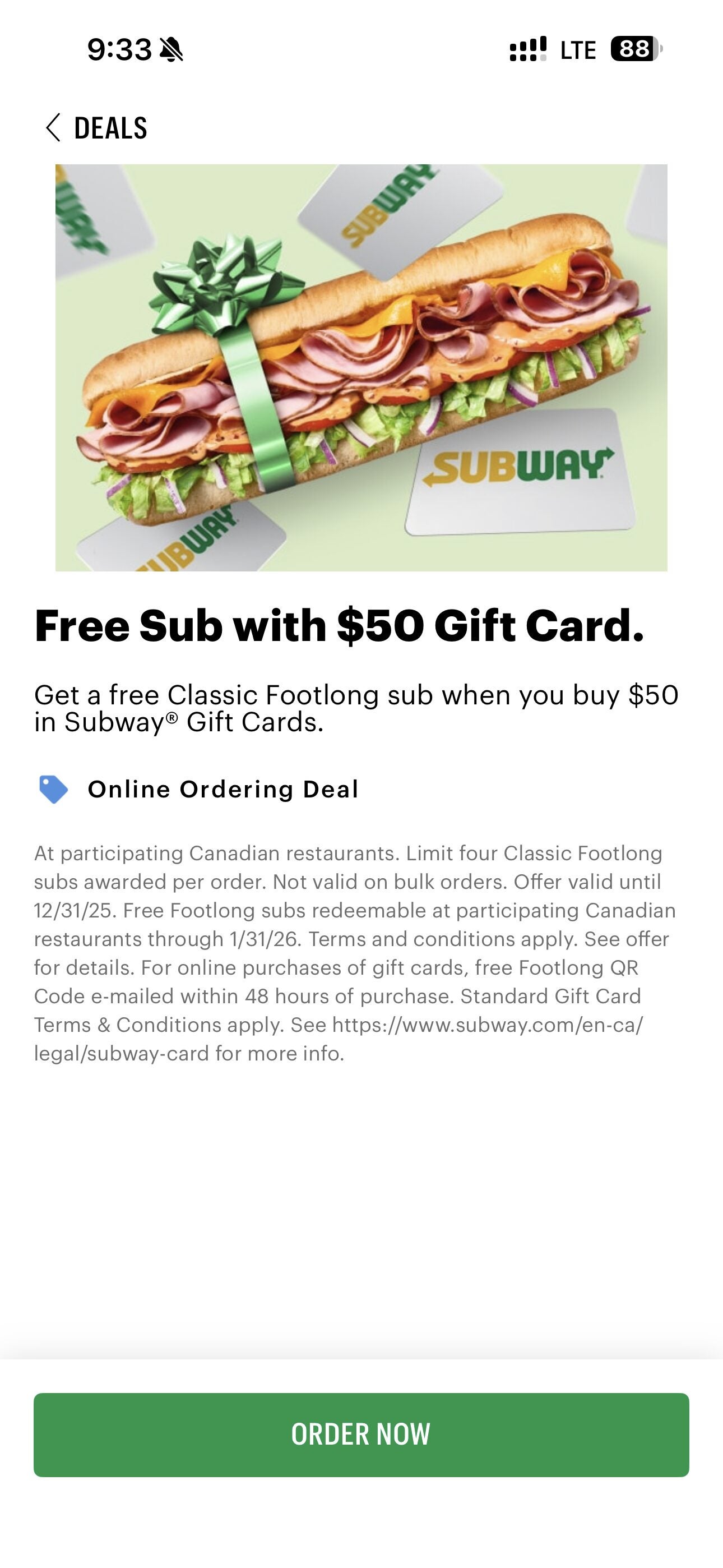 [Subway] Subway BOGO FREE until Dec 31 BOGOFL - Page 4 - RedFlagDeals ...