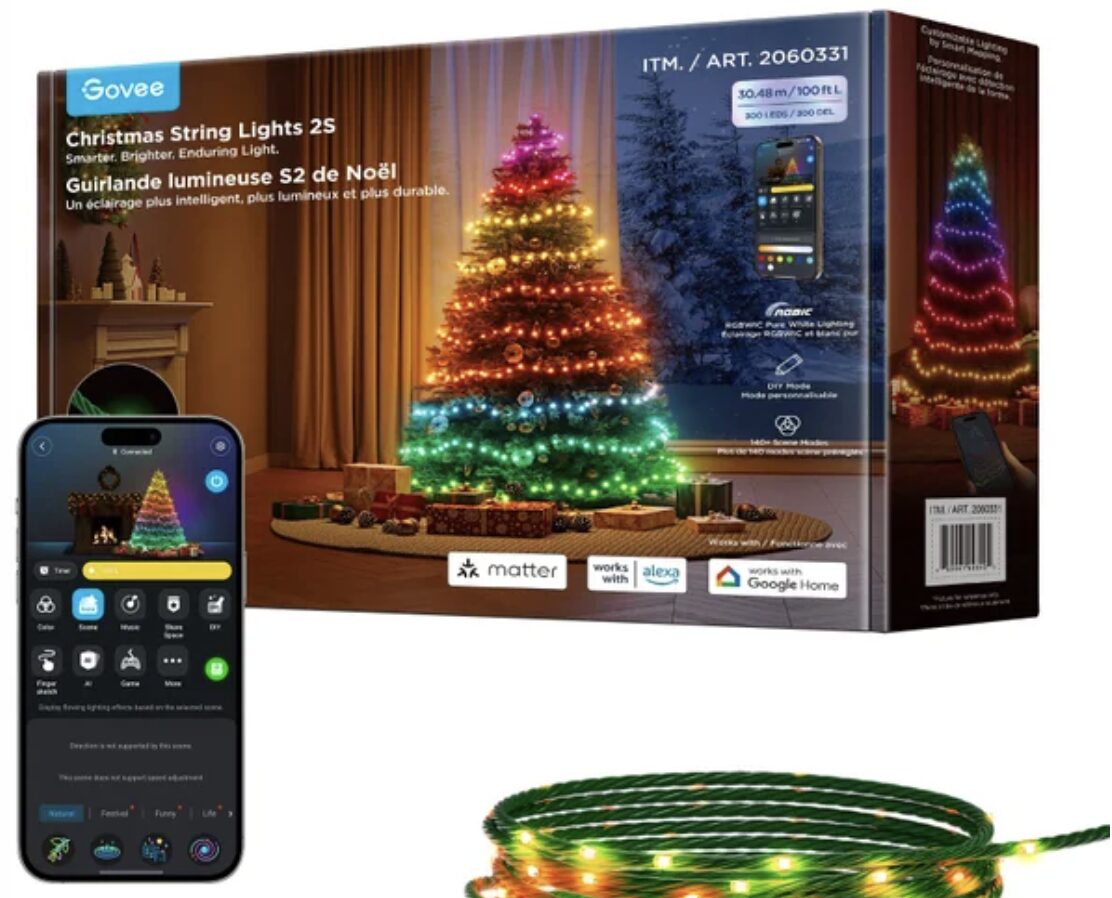 [Costco] GOVEE 30.48 m (100 ft) Christmas String Lights 2S $109.99 ...