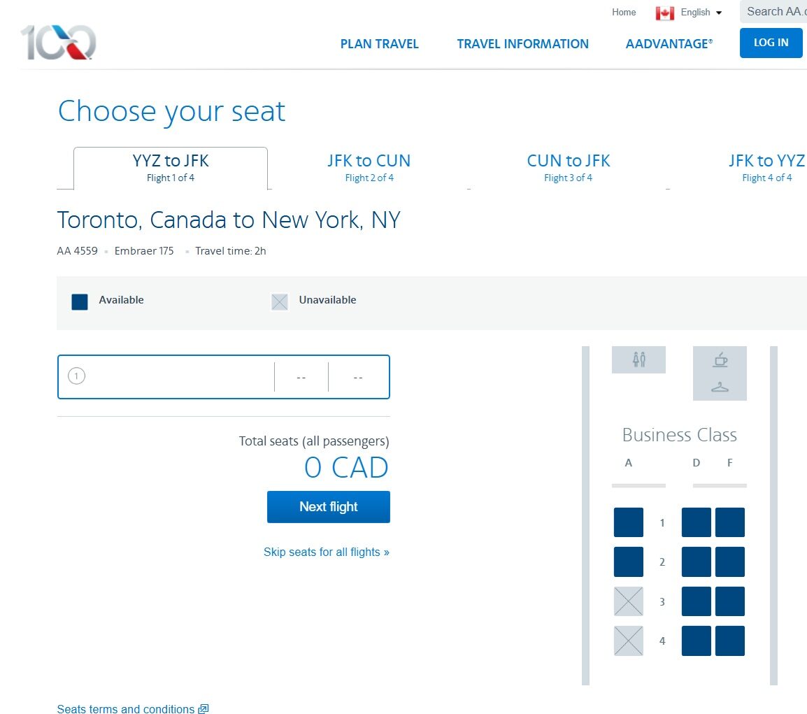 [American Airlines] Business Class - Toronto to Cancun Mexico $755 ...
