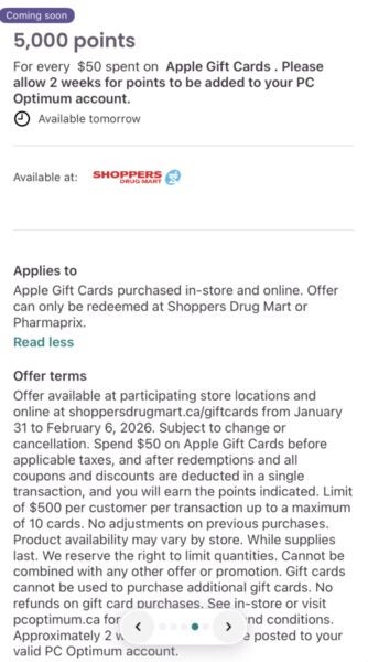 [Shoppers Drug Mart] [YMMV] 5000 PCO points for every $50 spent on ...