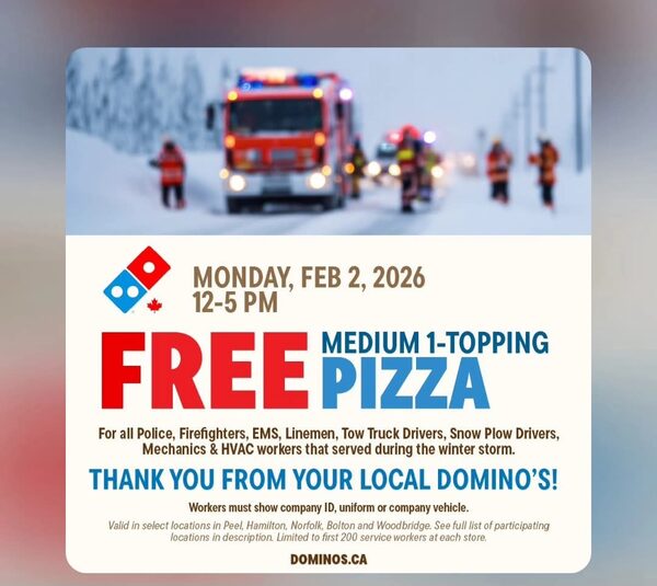 [Domino's Pizza] FREE Medium 1-Topping Pizza for Police, Firefighters ...