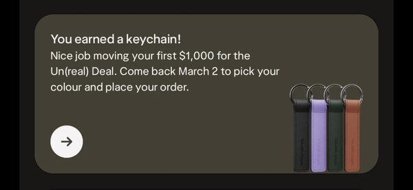 [Wealthsimple] Deposit $1000 and get a Free Synthetic Leather Keychain ...