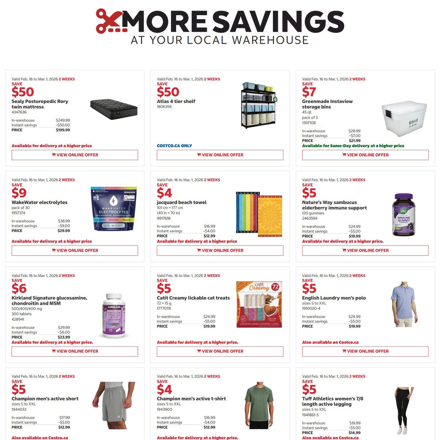Costco Weekly Flyer - More Savings (SK) - Feb 16 – Mar 1 - RedFlagDeals.com