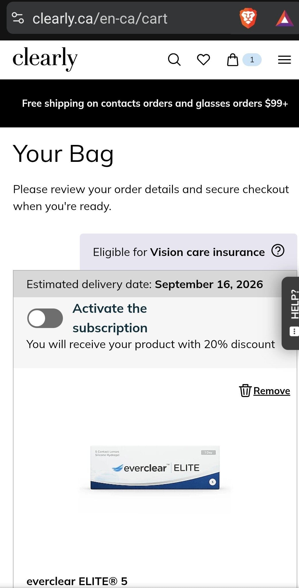 [Clearly] Clearly - Free EverClear Contacts Lenses Trial 1 PR-Use Promo ...