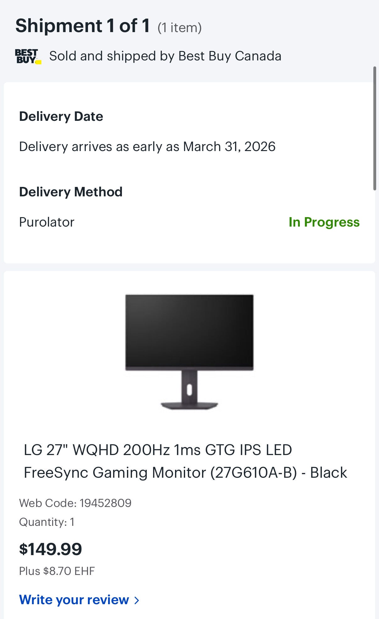 [Newegg] LG UltraGear 27 inch QHD 2K 1440P 200Hz monitor $149 ...