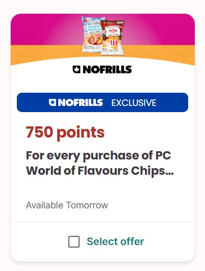 [No Frills] PC World of Flavours Potato Chips 200g $2.50 + 1,500 PCO ...