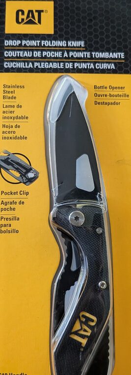 [Princess Auto] Drop Point Folding Knife (Caterpillar) - RedFlagDeals ...