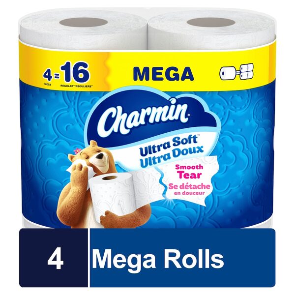 [Home Depot] Charmin Toilet Paper Ultra Soft, 4 Mega Rolls = 16 Regular ...